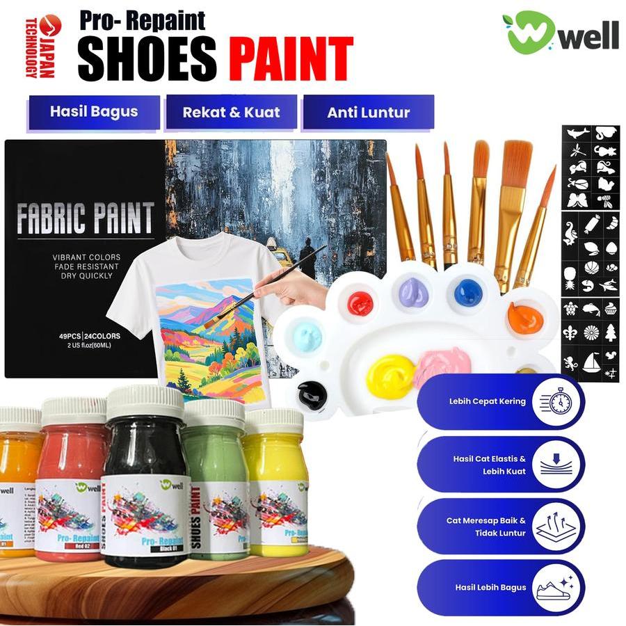 Jual Cat Sepatu Repaint Shoes Paint Cat Sepatu Cat Tas Canvas Suede ...