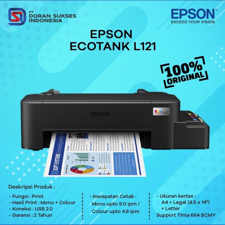 Jual Epson L121 L 121 EcoTank A4 Ink Tank Printer Fast Printing - Garansi 2 Tahun | Shopee Indonesia