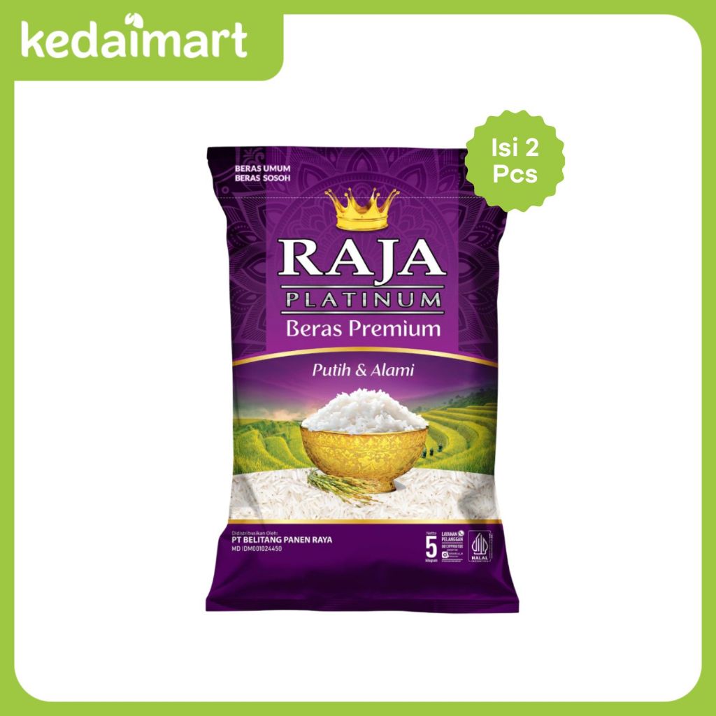 Jual Beras Raja Platinum 5 Kg x 2 Pcs | Shopee Indonesia