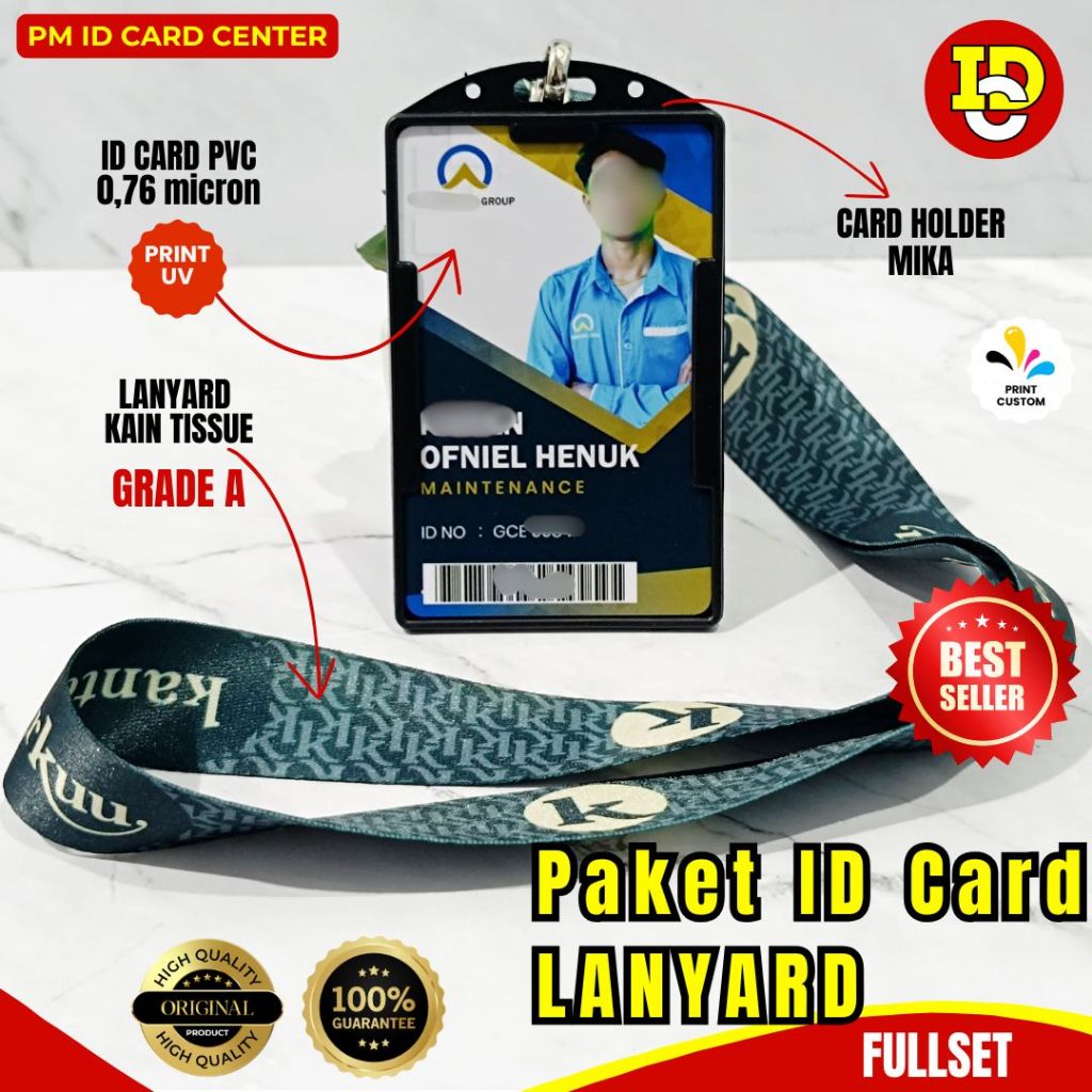 Jual Paket ID Card Name Tag Lanyard Karyawan Corporate UKM Mahasiswa ...