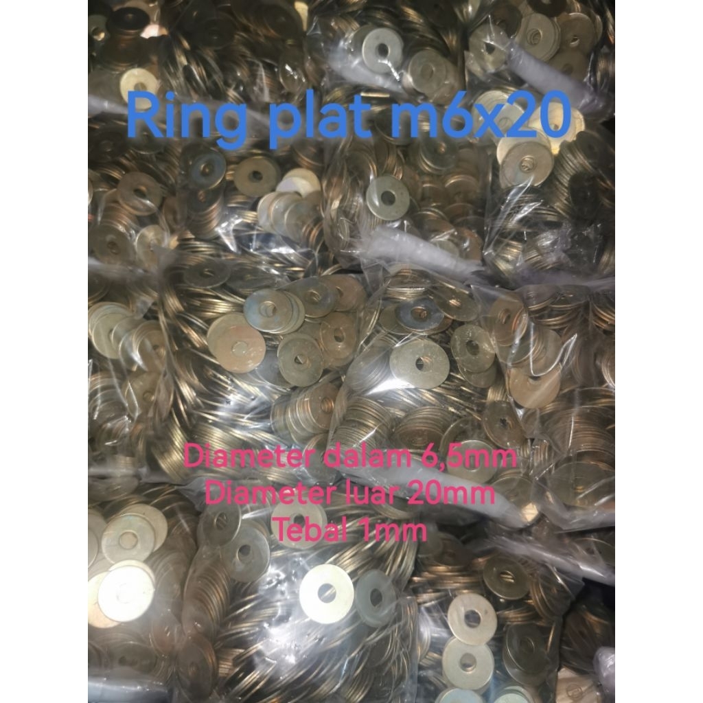 Jual ring plat m6x20x1mm harga untuk 1kg | Shopee Indonesia