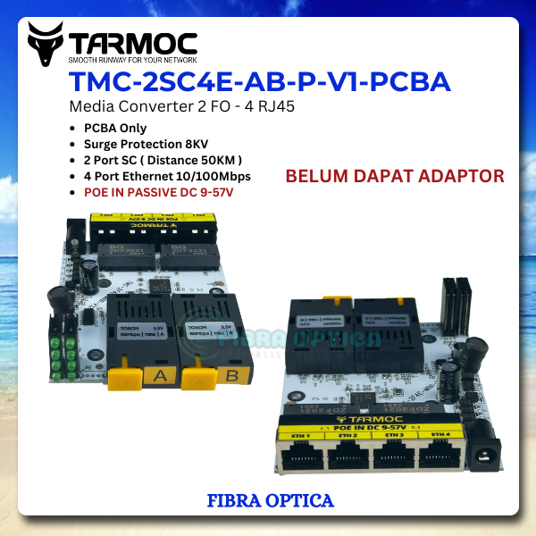 Jual Tarmoc TMC-2SC4E-AB-P-V1-PCBA | Media Converter Switch 2 SC 4 LAN / 2 FO 4 LAN 10/100 Mbps ...