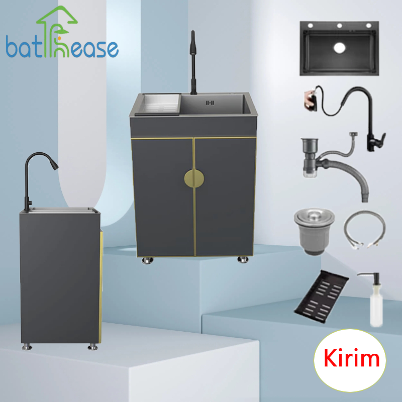 Jual Wastafel cuci piring aluminium portable, kabinet wastafel ...