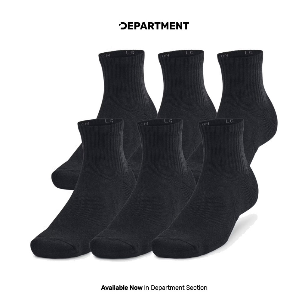 Jual UNDER ARMOUR TRAINING COTTON 6PK QUARTER Kaos Kaki 1386318001 ORI ...