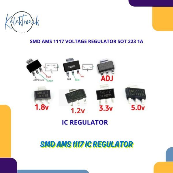 Jual AMS1117 ADJ Voltage Regulator 1A AMS1117 1.2V AMS 1117 1.8V AMS ...