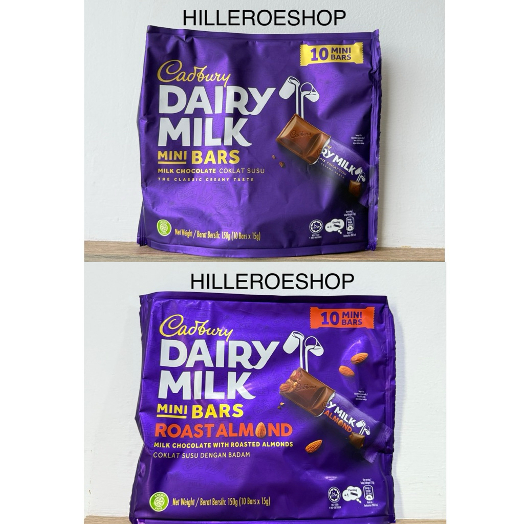 Jual COKLAT CADBURY DAIRY MILK MINI BAR 150gr (10 bars x 15gr) MILK ...
