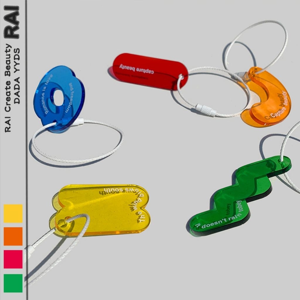 Jual Keychain Akrilik Bentuk Abstrak | Gantungan Kunci Bold desain ...