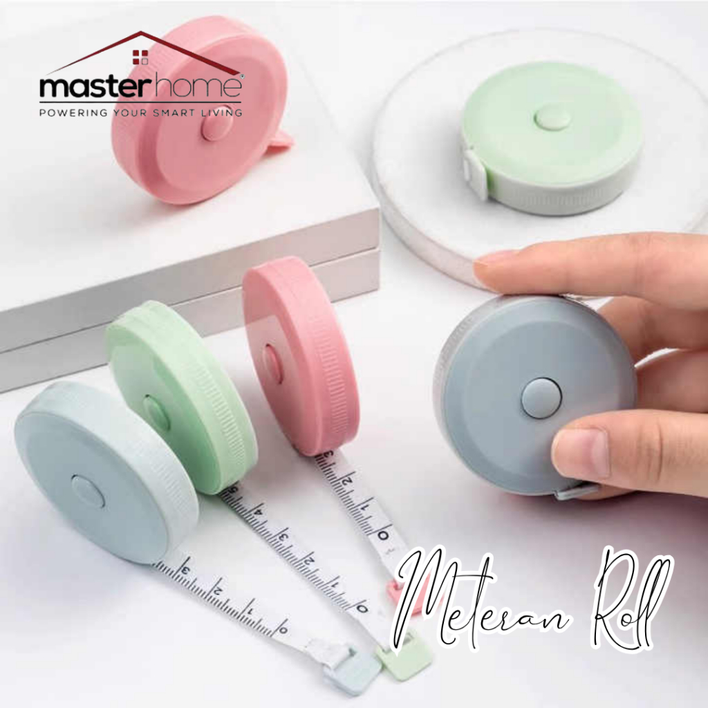 Jual Masterhome Meteran Gulung Mini Putar Roll 150cm Meter | Meteran ...