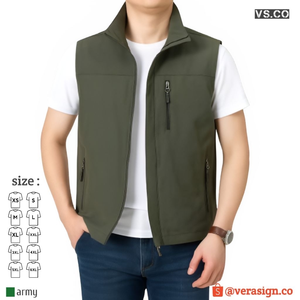 Jual Rompi Taslan Super Ringan 3 Saku Outdoor Premium | Shopee Indonesia