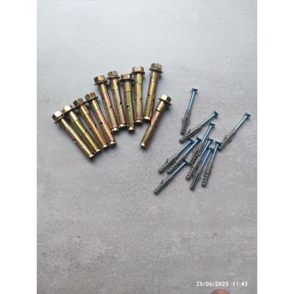 Jual Baut point panjat untuk dinding/tembok M10 & sekrup+Fisher ...
