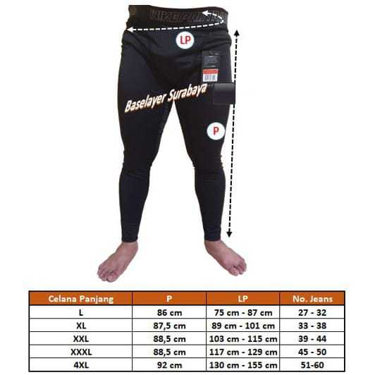 Jual CELANA LEGGING SPORT PANJANG COWOK PRIA BIG SIZE XXL BASELAYER ...