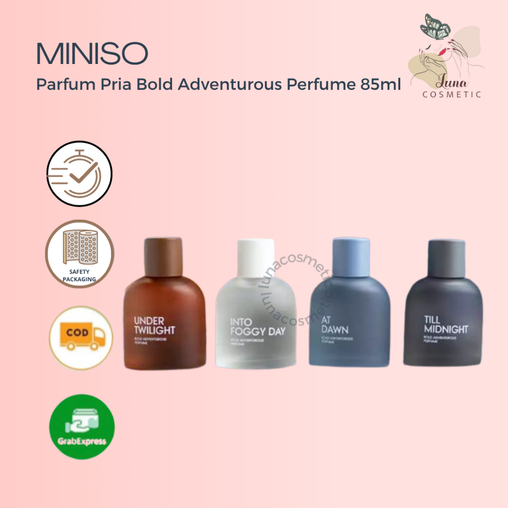 Jual MINISO Parfum Pria Bold Adventurous Perfume 85ml | Shopee Indonesia