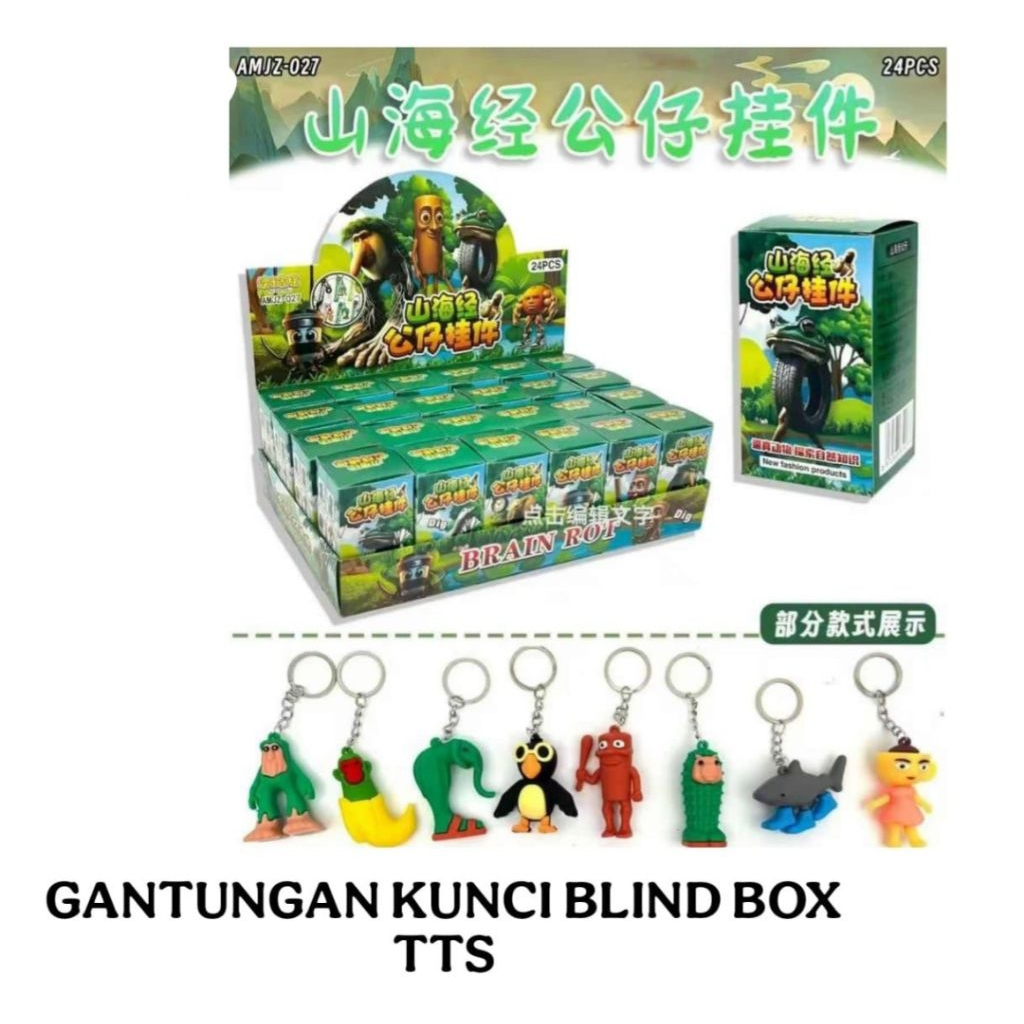 Jual Blind Box anomaly Brain rot / gantungan kunci karet anomaly tung ...