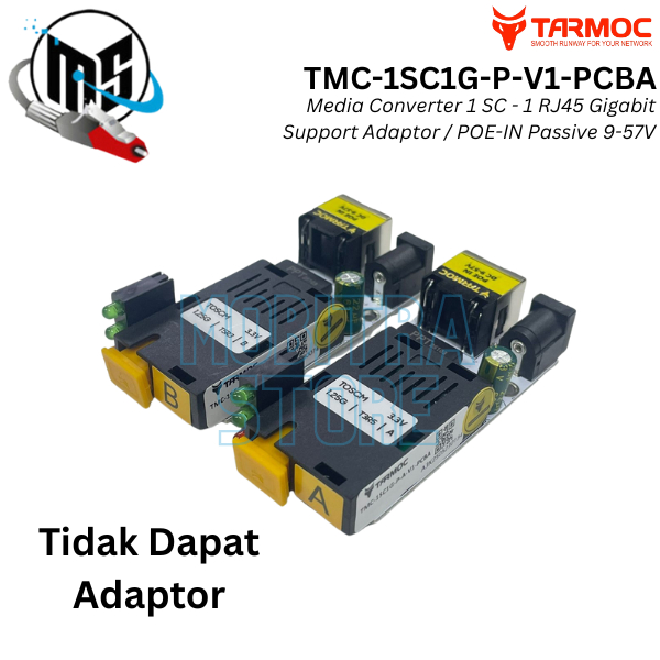Jual Tarmoc TMC-1SC1G-P-V1-PCBA | Media Converter 1 LAN / 1 FO 1 LAN Gigabit POE IN 9-57 Volt ...