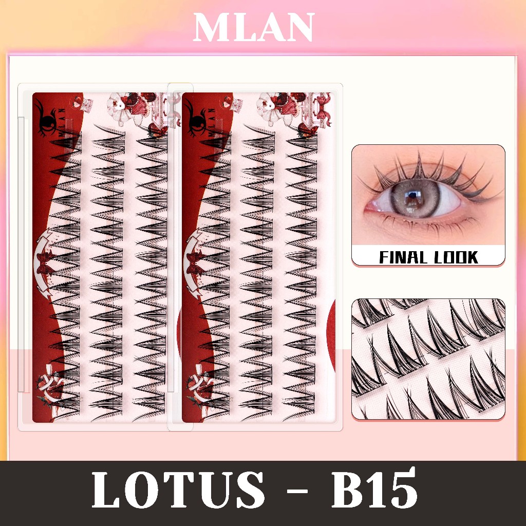 Jual BUY 1 GET 1 MLAN Bulu Mata TANPA LEM B15 Lotus Korean Bervolume ...