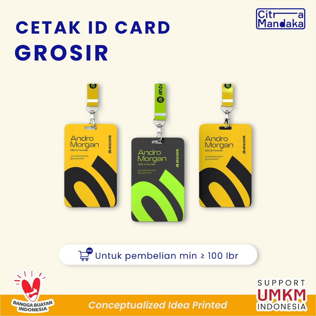Jual Cetak ID Card Custom Satuan 1 Sisi Grosir UV Print PVC 0,76 mm ...