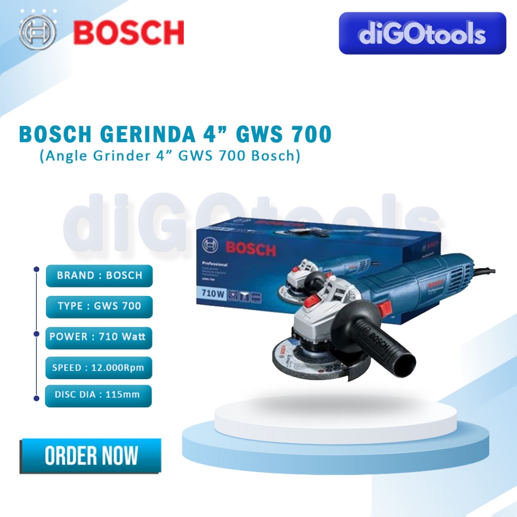 Jual Bosch Mesin Gerinda Bosch GWS 700 - Gerinda Bosch GWS 700 | Shopee ...