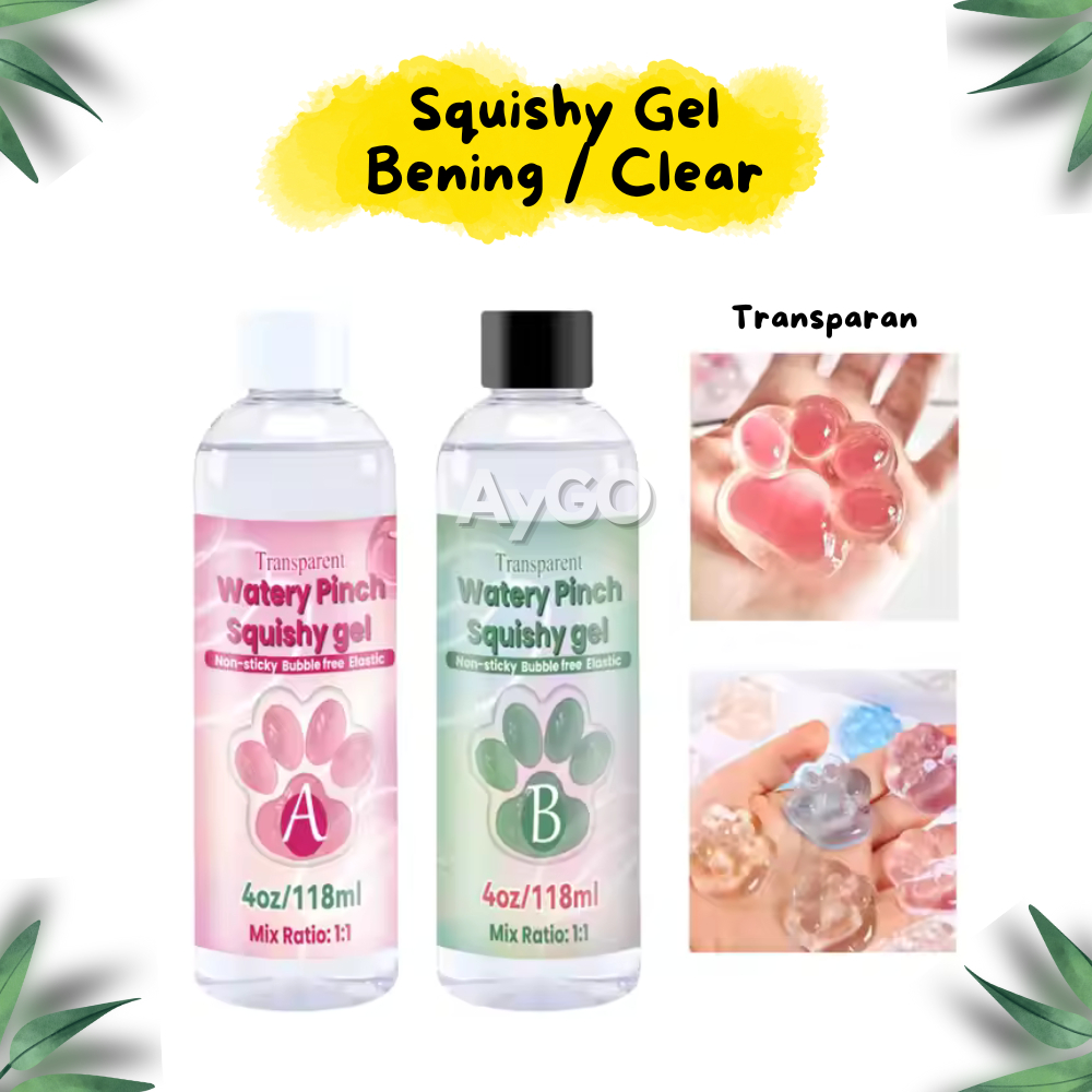 Jual Squishy Gel Transparan Bening/ Squishy Silicone DIY Formula Toys ...