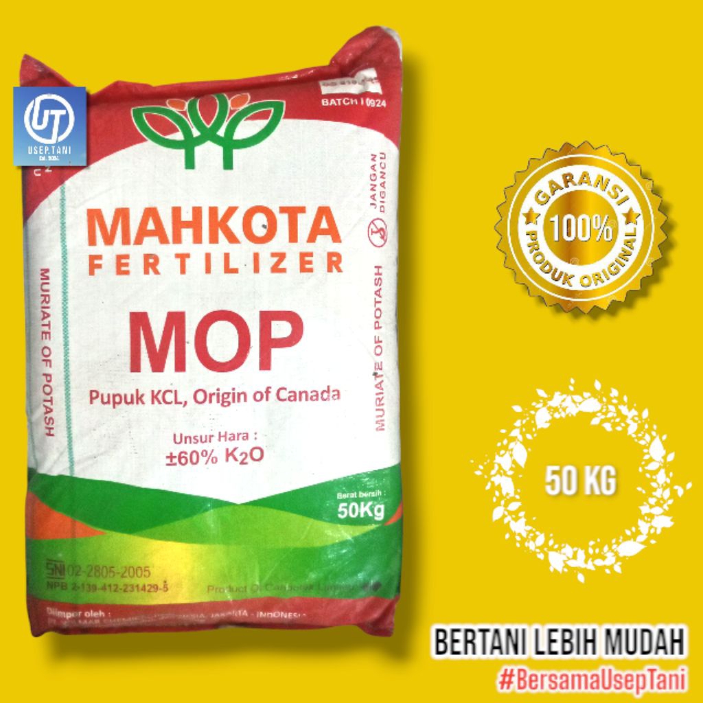 Jual KCL MOP 50KG PUPUK MAHKOTA ORIGINAL CANADA | Shopee Indonesia