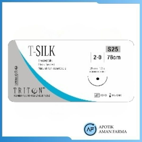 Jual BENANG JAHIT TRITON S25 T-SILK SILK/SUTERA 2-0, 76 CM ROUND BODIED ...