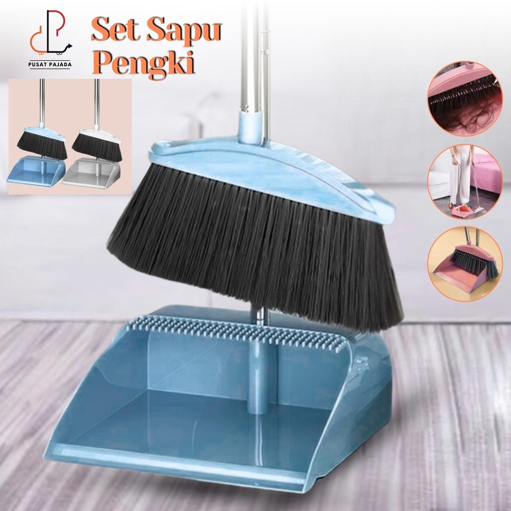 Jual Sapu Pengki Set 2in1 Alat Pembersih Lantai 2 in 1 Kombinasi Broom ...