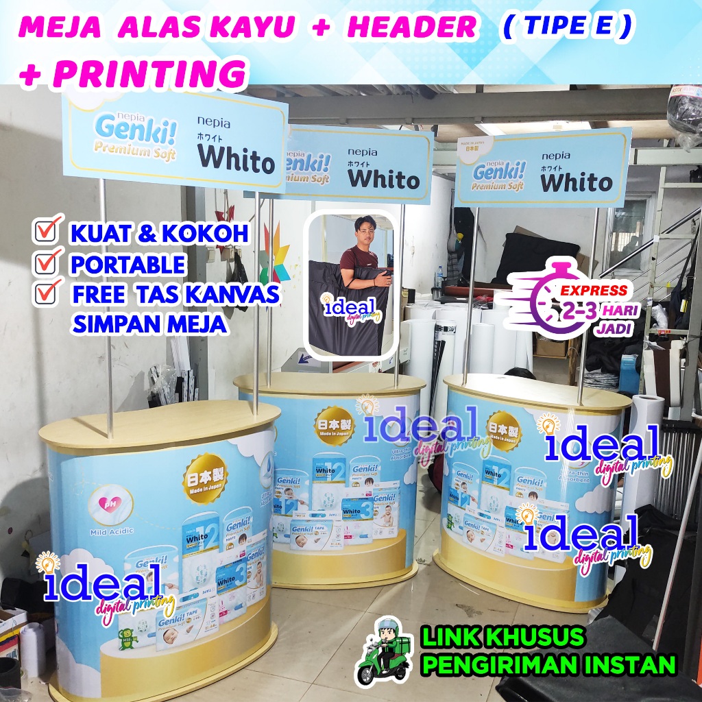 Jual Polycounter Alas kayu header Tipe E Curve Oval with header | Pop ...