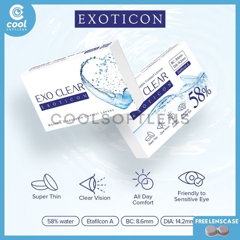 Jual Softlens X2 EXO CLEAR 14,2 MM Bulanan Minus (-0,50 S/D -10,00) By ...