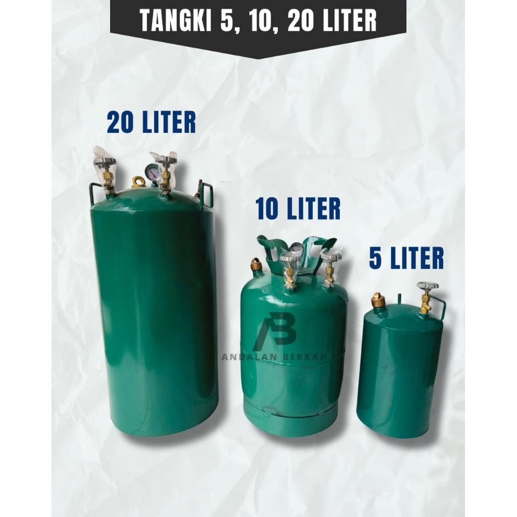 Jual Tabung Gas Atau Tangki Solar Freon Kran 2 Volume 10 Liter, Tangki ...