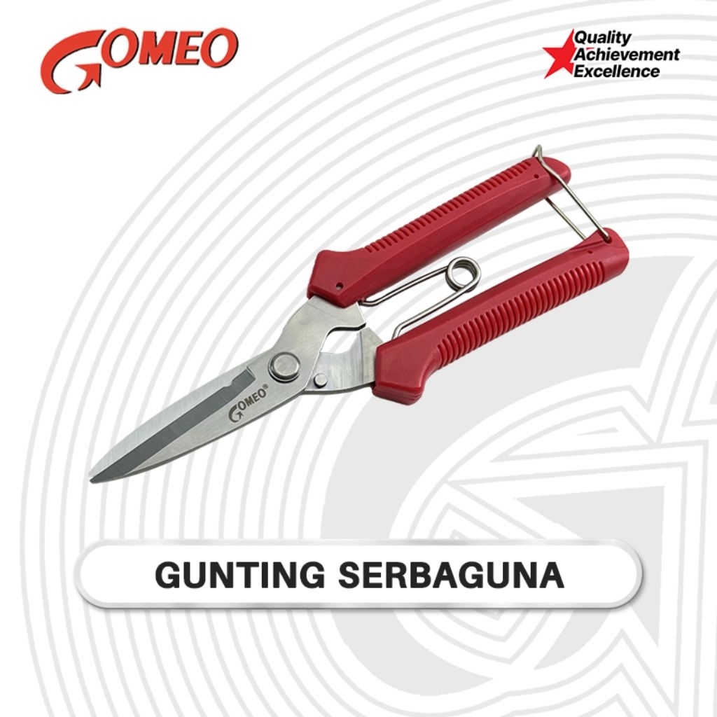 Jual GOMEO Gunting Serbaguna Potong Kertas Dapur Daging Kain | Shopee ...