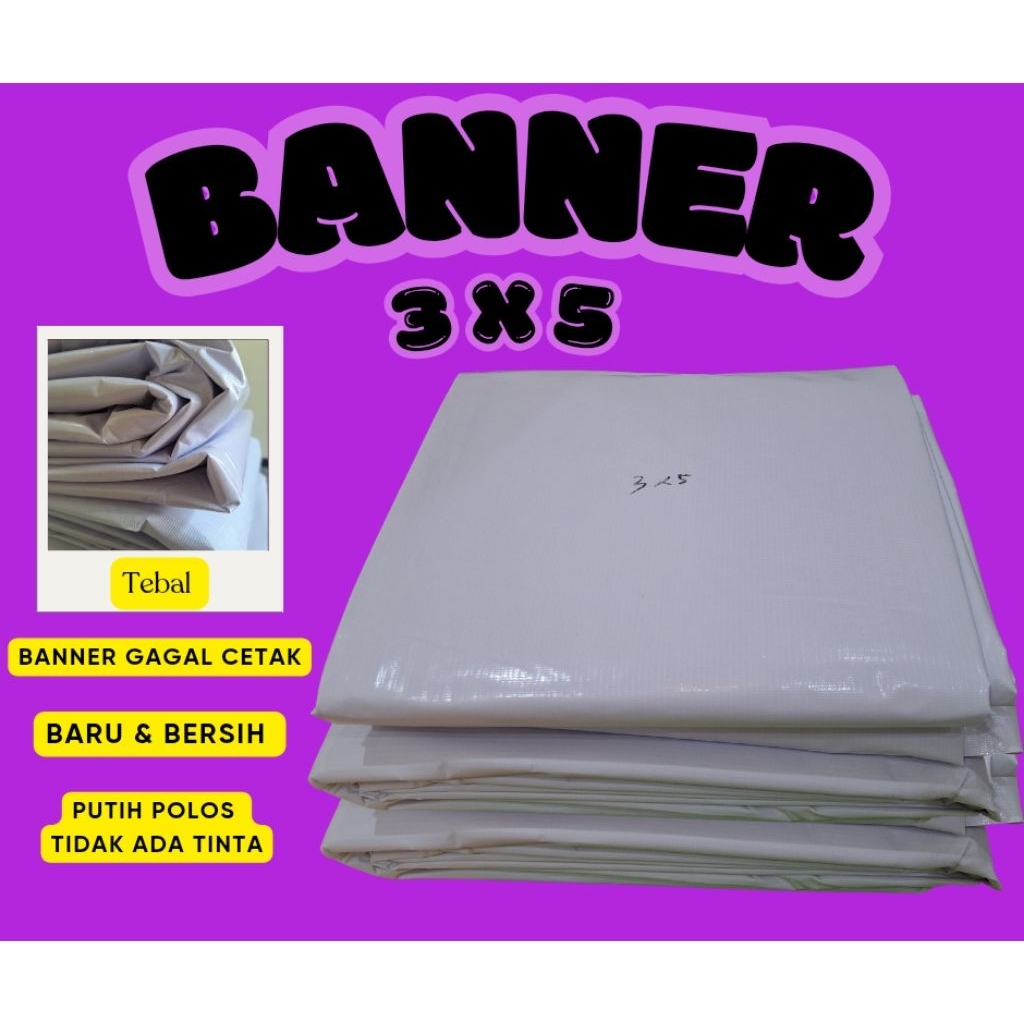 Jual Baliho/MMT/Banner ukuran 3x5 meter putih polos gagal cetak ...