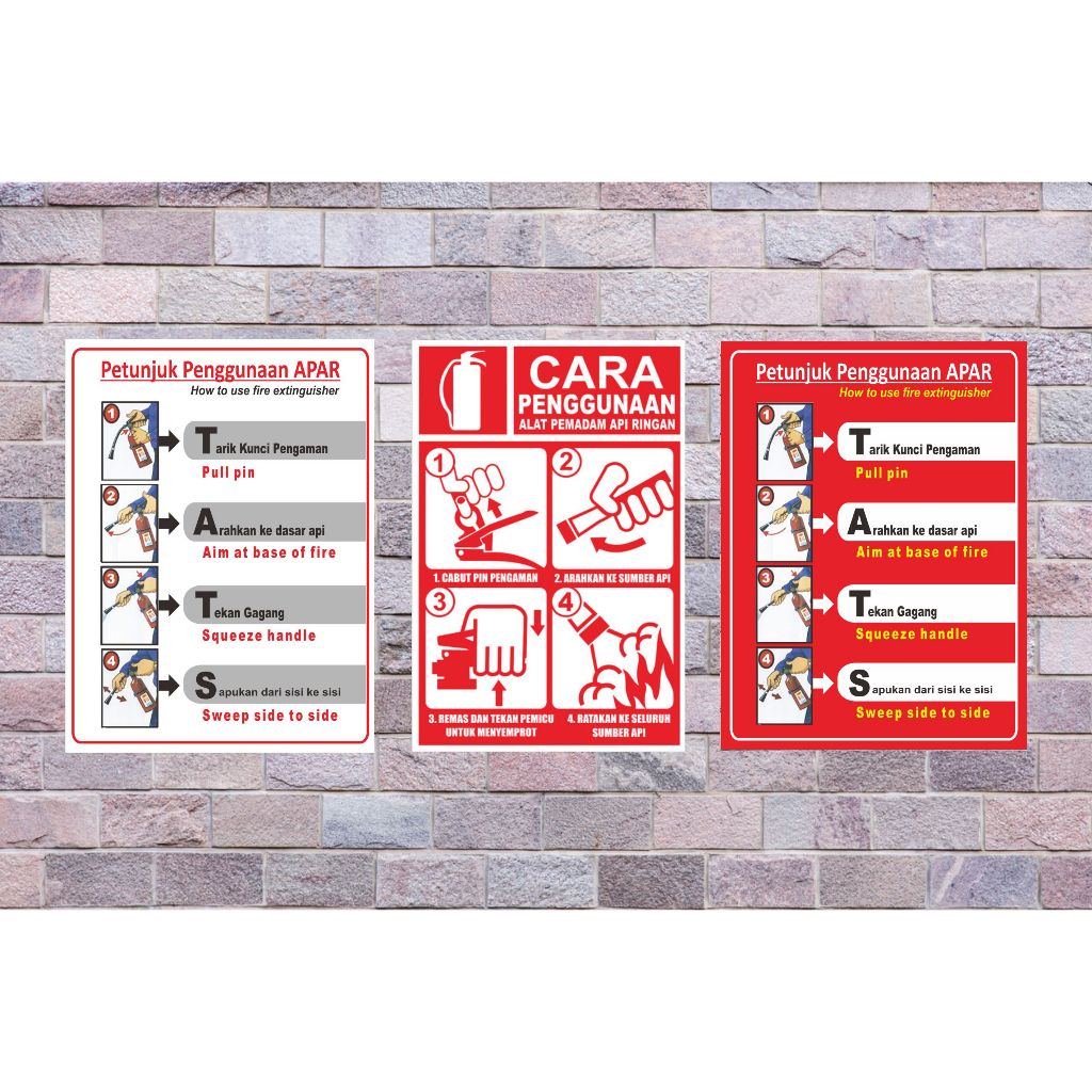 Jual Sign Akrilik Rambu Cara Penggunaan Apar 20x15 cm | Shopee Indonesia