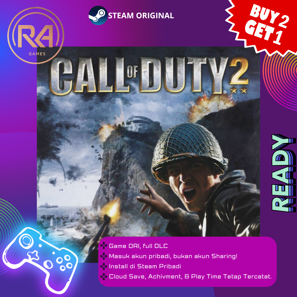 Jual call of duty 2 game original PC masuk library pribadi bisa tambah ...