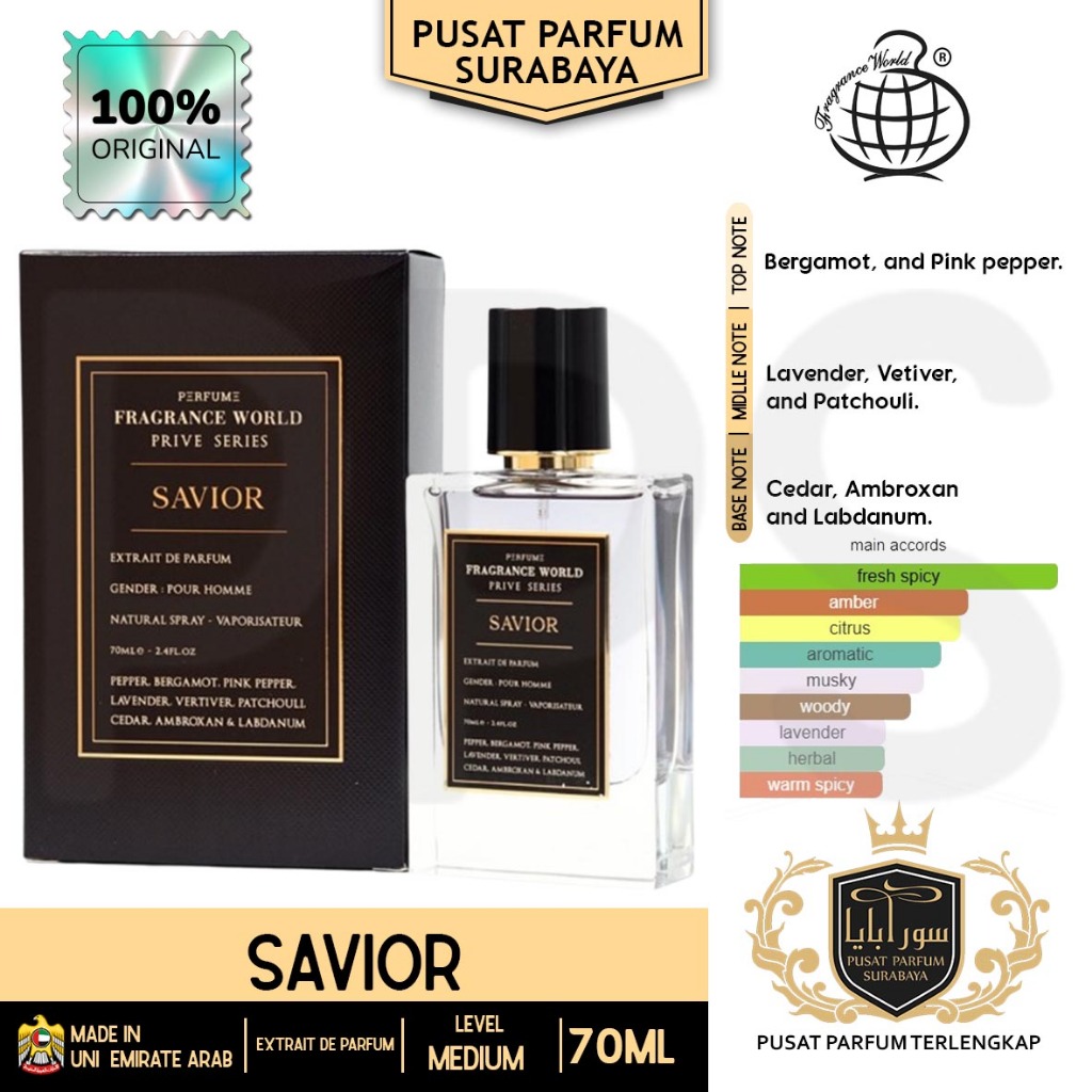 Jual Prive Series Savior Fragrance World Premium Parfum Pria/Wanita ...