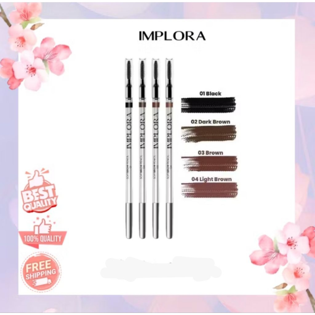 Jual Implora Eyebrow Pensil Alis Coklat Hitam Tahan Lama | Shopee Indonesia