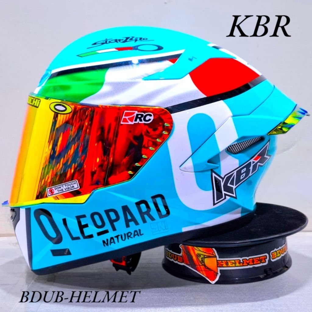 Jual Helm full face TTC | TT course kbr paket ganteng leopard | Shopee ...
