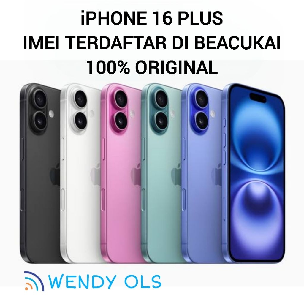 Jual iPhone 16 PLUS 128GB 256GB 512GB Ultramarine Teal Pink White Black ...
