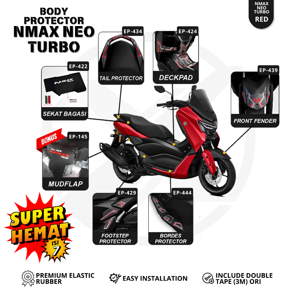 Jual Paket Komplit Nmax Neo Turbo Body Protector Full Set Cover ...