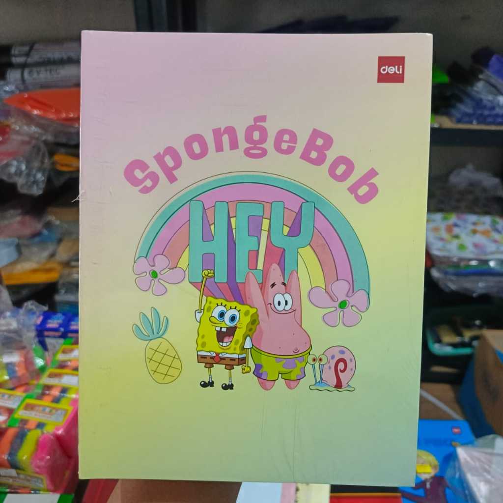 Jual BUKU TULIS SEKOLAH | SPONGEBOB | DELI A5 | ISI 10 BUKU | 38 LEMBAR ...