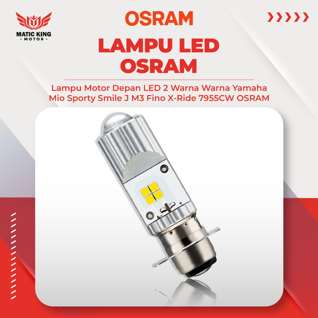 Jual OSRAM Lampu LED Depan Motor Mio Sporty Smile J M3 S Z Fino Xride Soul GT Xeon Nouvo Vega ...