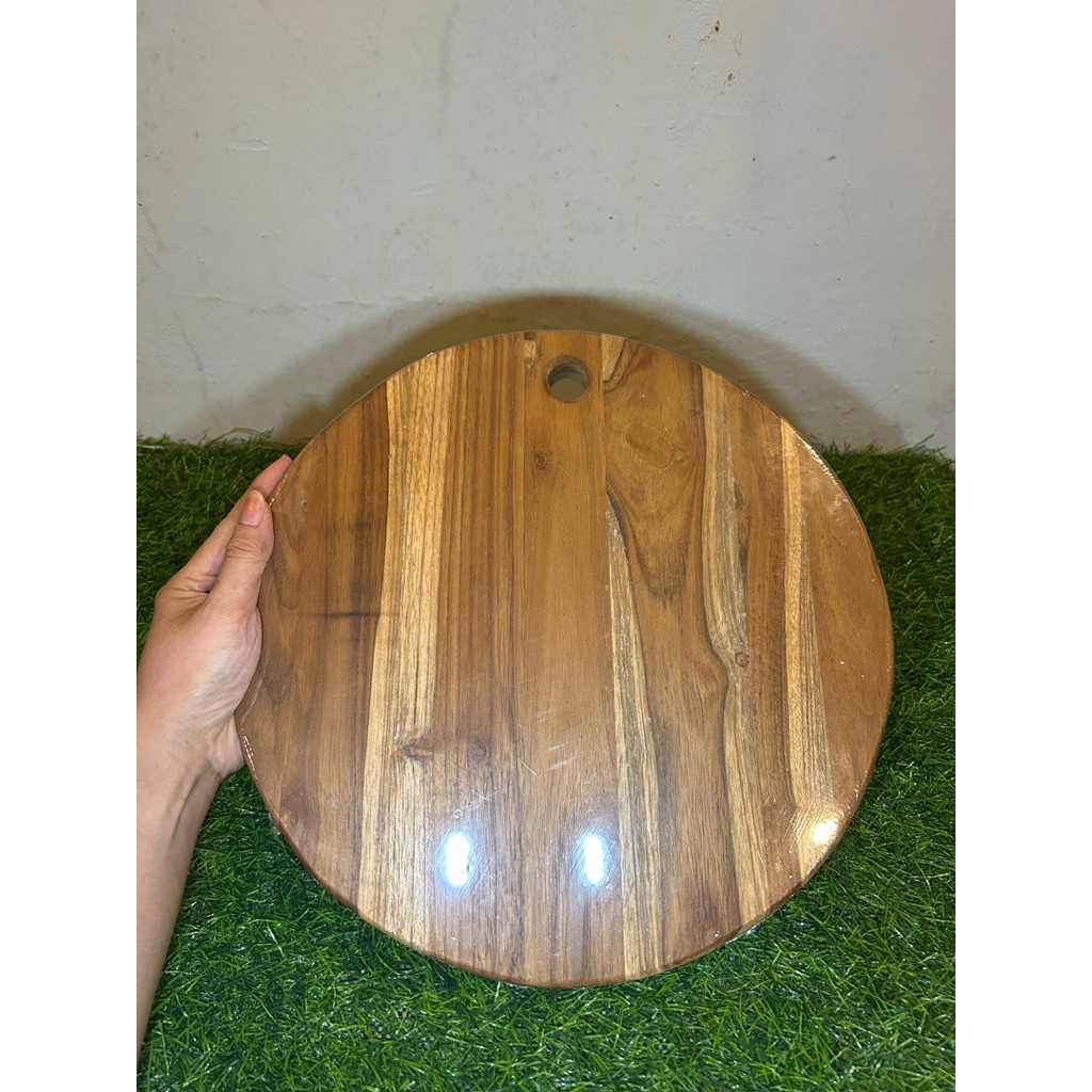 Jual TALENAN KAYU JATU BUNDAR premium diameter 30cm | Shopee Indonesia