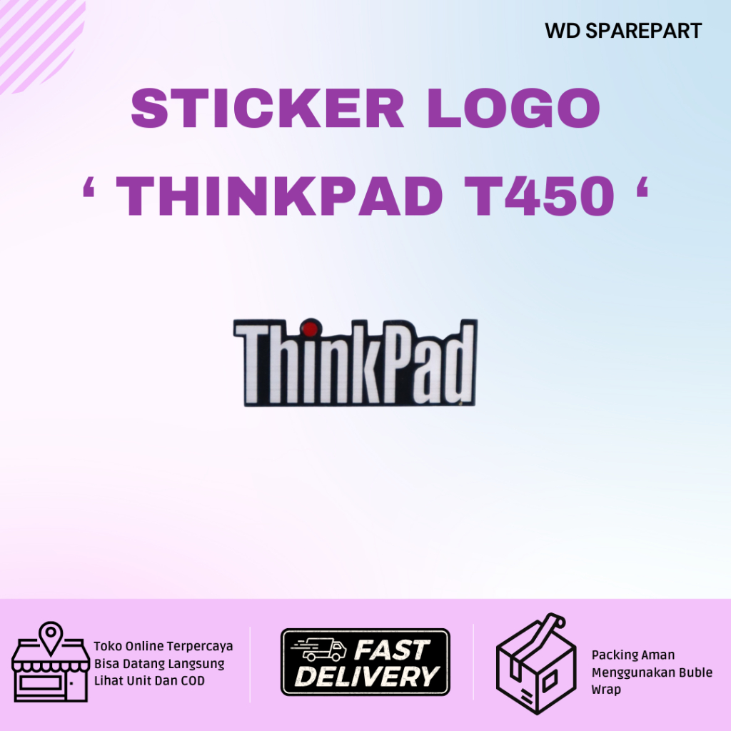 Jual Stiker Label Logo "ThinkPad" Series T450 | Logo Depan Cover Laptop ...