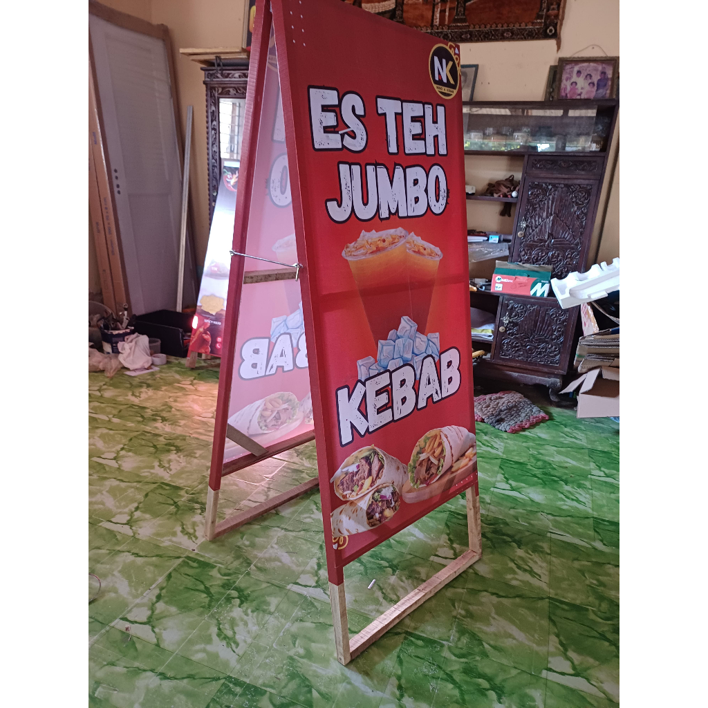 Jual Standing Banner Kayu MMT Es Teh Jumbo Desain Costoom | Shopee ...