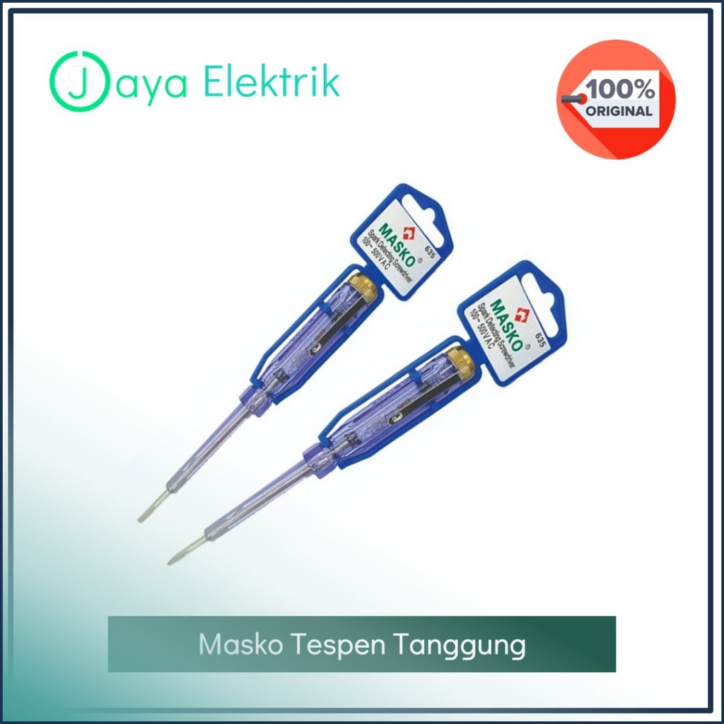 Jual MASKO Obeng Tespen Tanggung 635 - Testpen Min Pengecek Arus ...