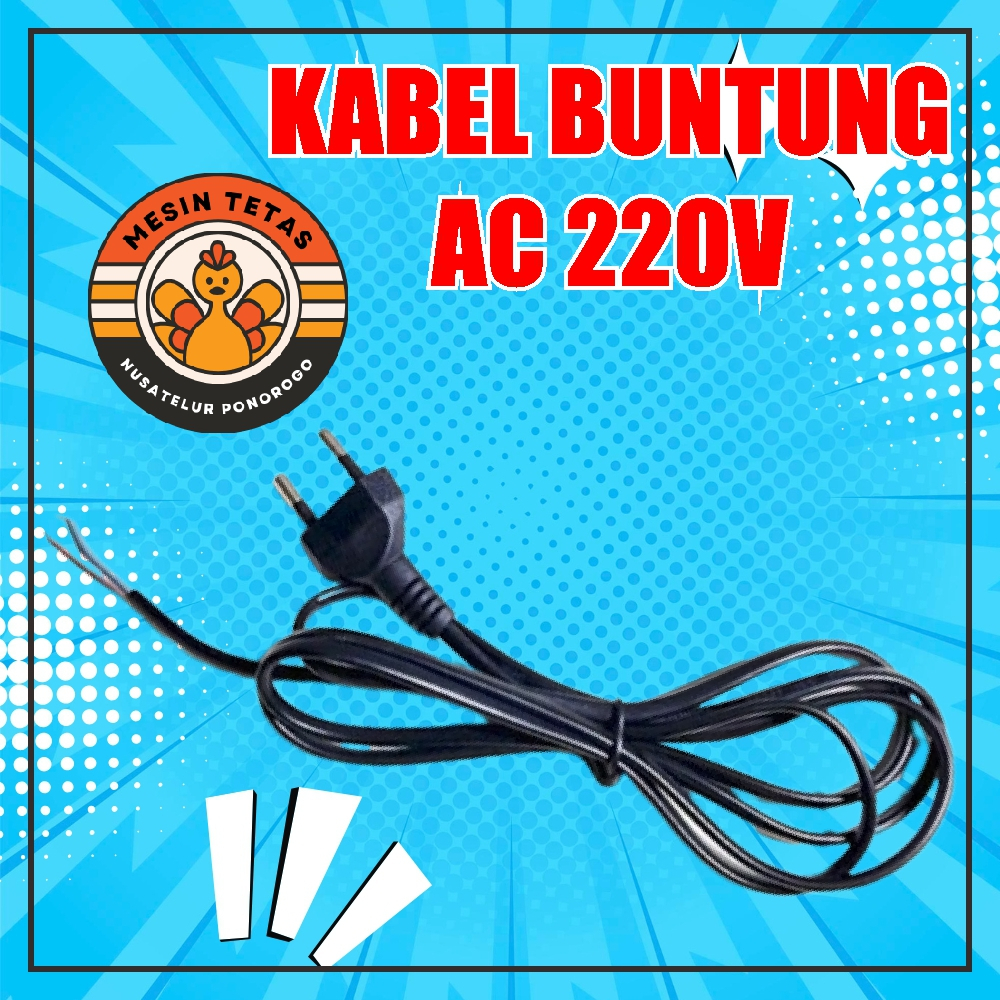 Jual NUSATELUR KABEL POWER / KABEL SNI AC 220V 1.5M/ KABEL BUNTUNG / KABEL LISTRIK Kabel ...