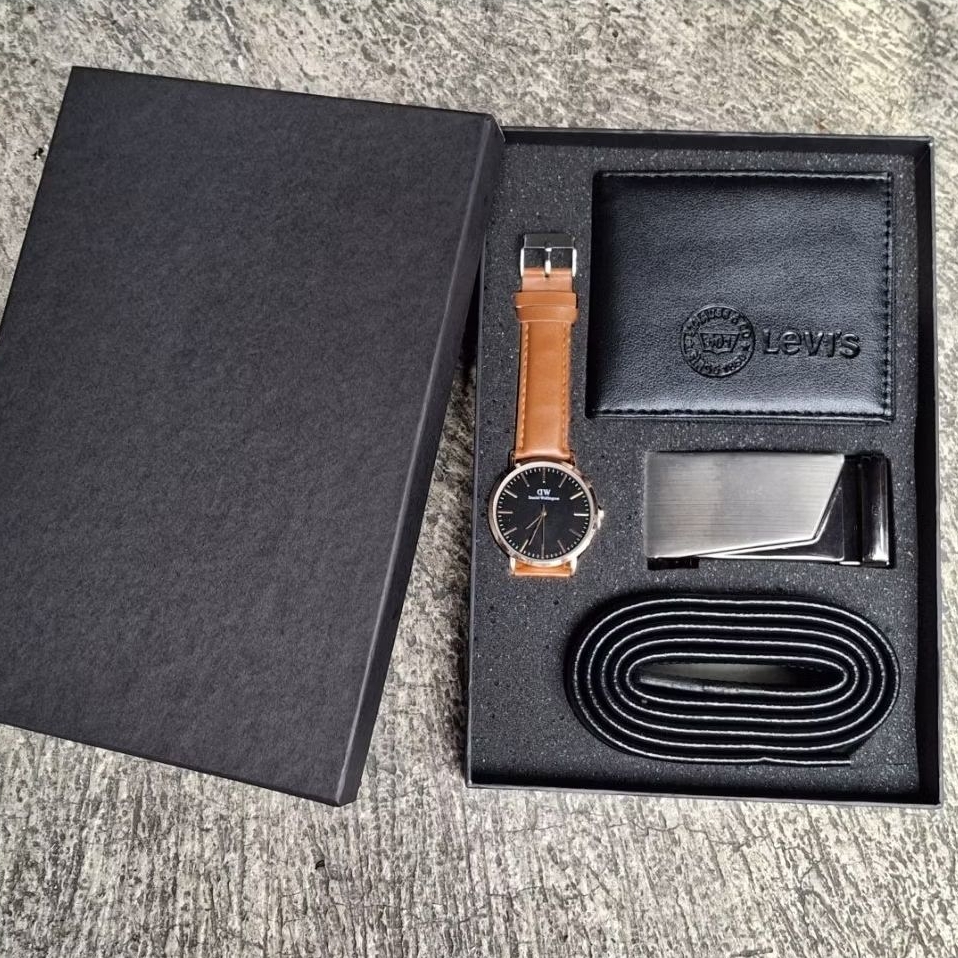 Jual paket hampers kado pria jam tangan dan dompet free box mewah ...
