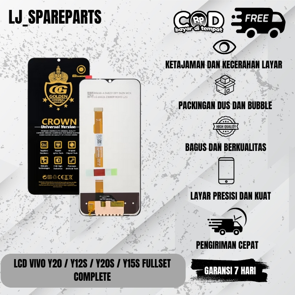 Jual LCD TOUCHSCREEN VIVO Y20 / Y12S / Y20S / Y15S FULLSET COMPLETE ORIGINAL 100% | Shopee Indonesia