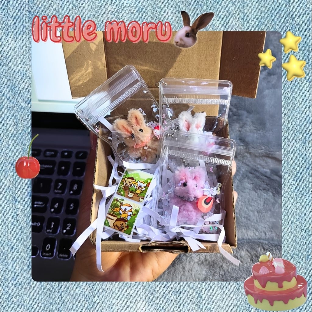 Jual little moru doll | keychain | gantungan kunci kawat bulu | ganci ...