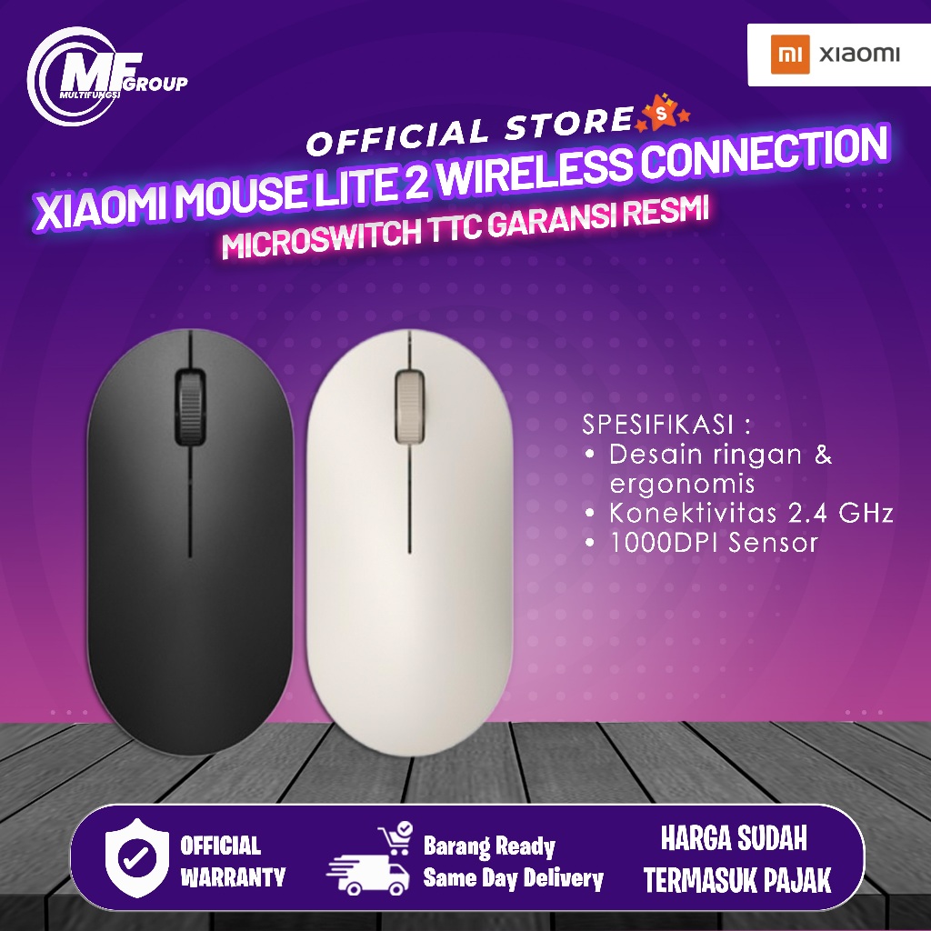 Jual Xiaomi Mouse Lite 2 Wireless Connection Microswitch TTC Garansi ...