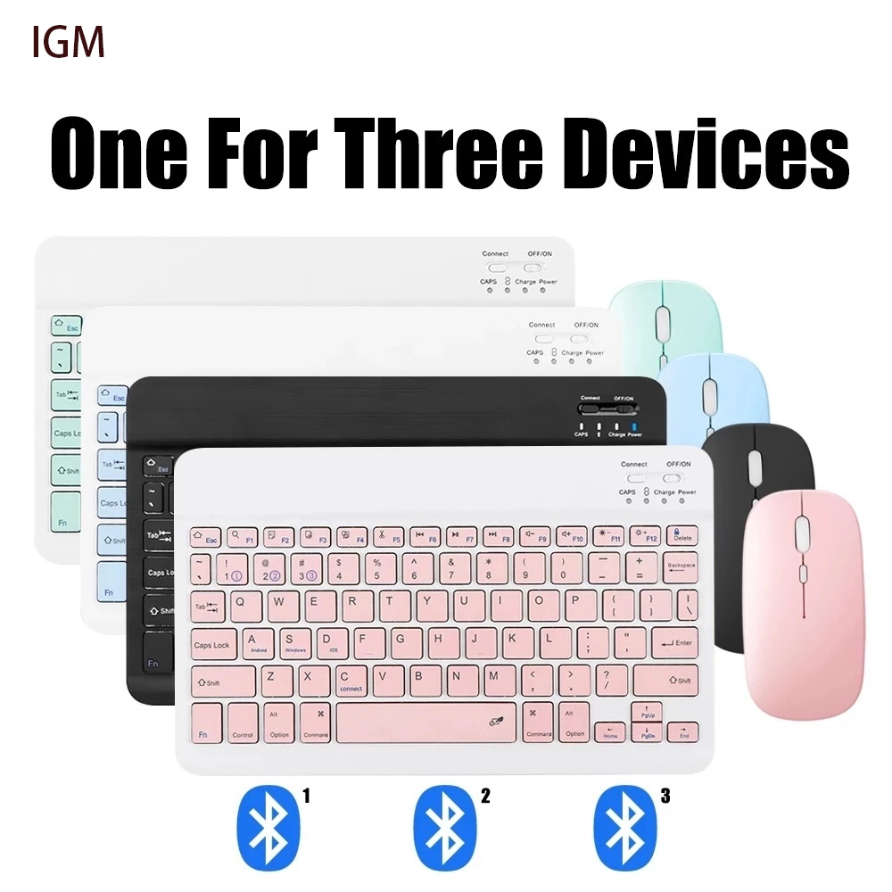 Jual 10 Inch Backlit Backlight Wireless Keyboard LED Colorful Bluetooth ...