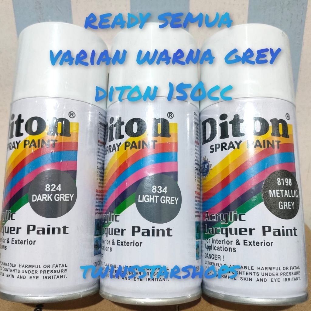 Jual Pilok Pylox Cat Diton Varian Warna Abu Abu Metalic 8198 Dark Light ...